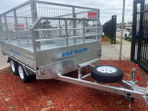 10x7 Flat Top trailer 3.5t (With Fold-down headboard) – Able Trailers